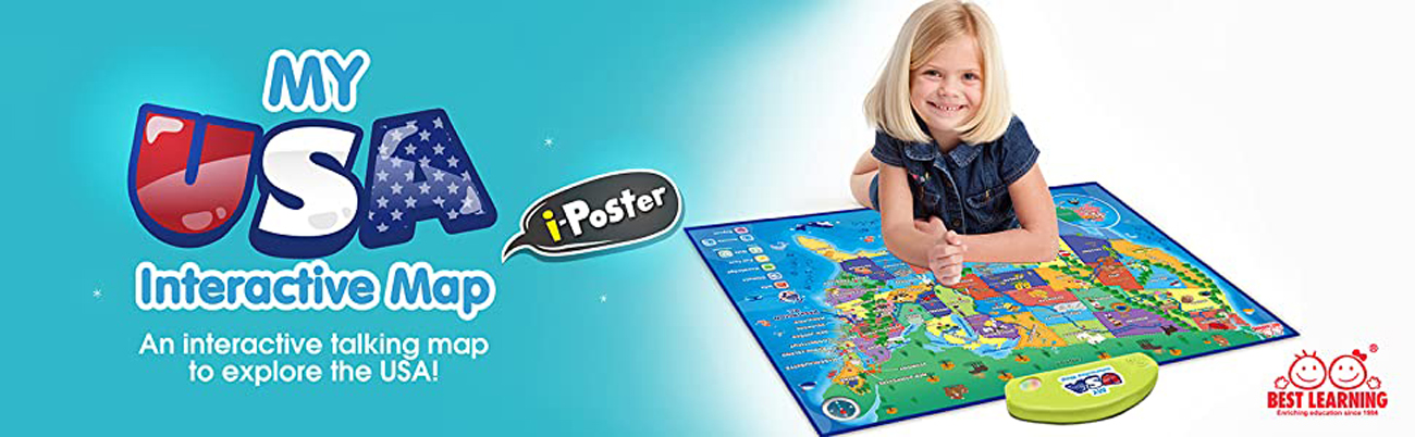 Best Learning i-Poster My USA Map Interactive Geography Toy STEM ...