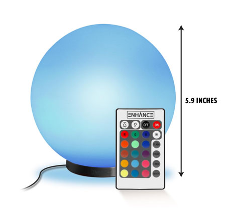 ENHANCE Color Changing Children's 5.9" LED Mood Lamp M Night Light with ...