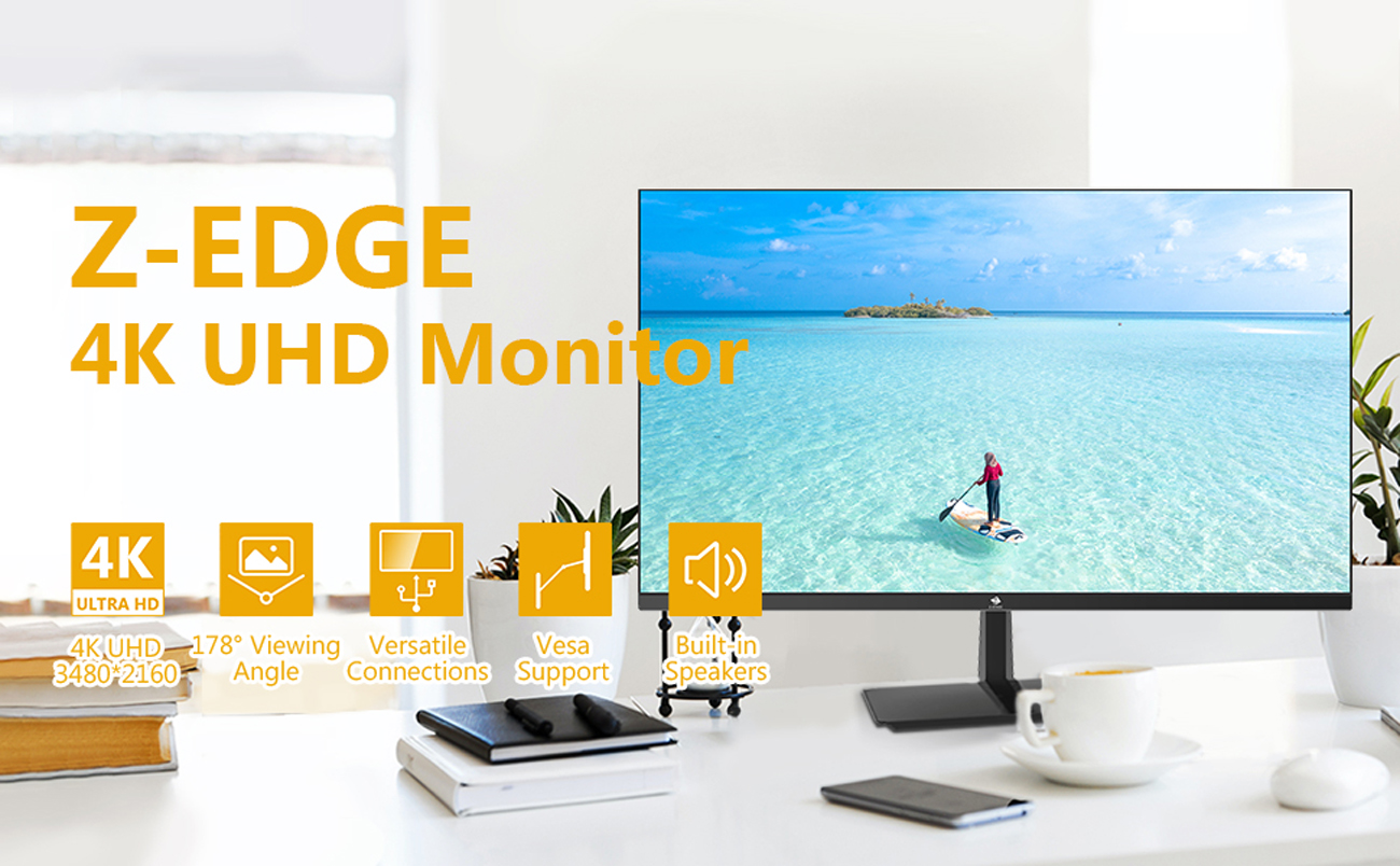 Z-EDGE 27" IPS 4K Monitor, UHD 3840 x 2160, 5ms, 75Hz (DP), 60Hz (HDMI ...