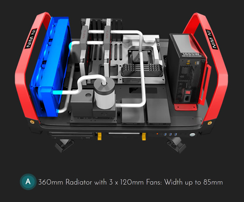 IN WIN X-Frame 2.0 Black / Red Computer Case - Newegg.com