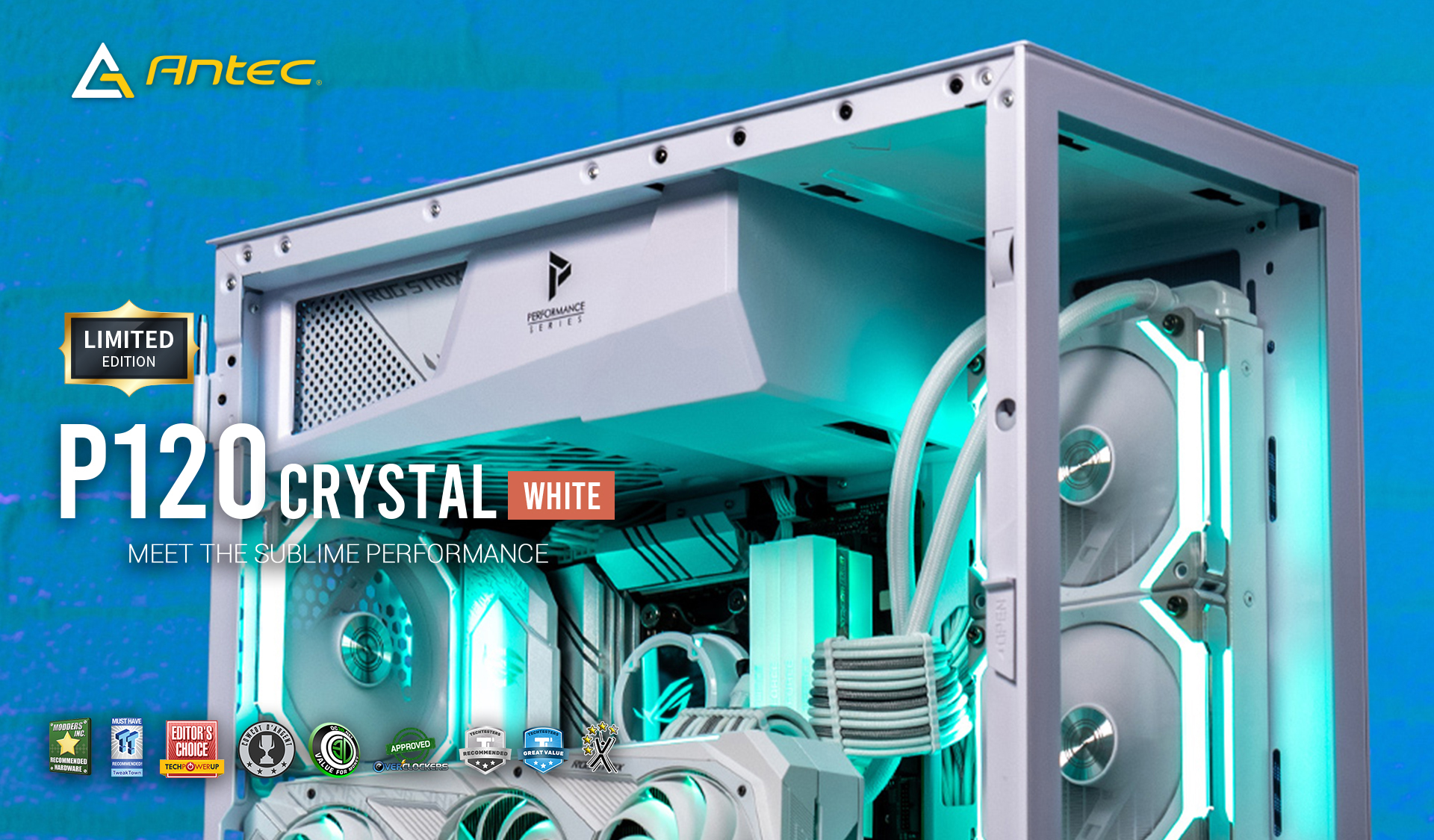 Antec Performance Series P120 Crystal White, Aluminum VGA Holder ...