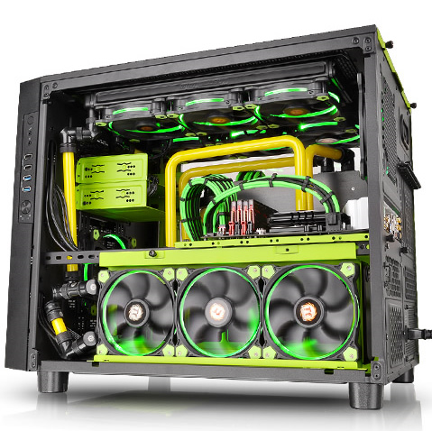 Thermaltake Core X5 CA-1E8-00M8WN-00 Green/Black Riing Edition E-ATX ...