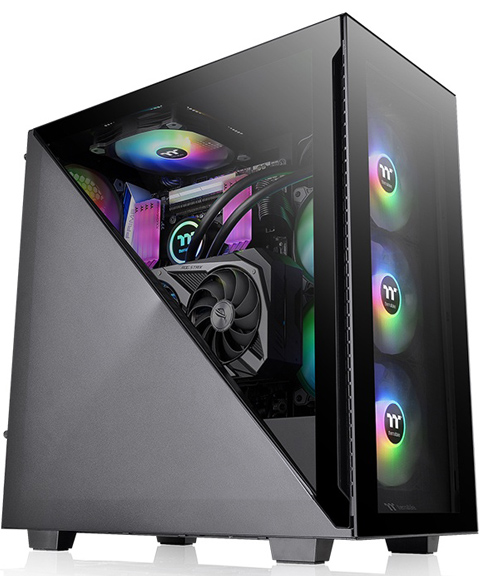 Thermaltake Divider 300 ARGB Triangular Tempered Glass Type-C (USB 3.1 ...