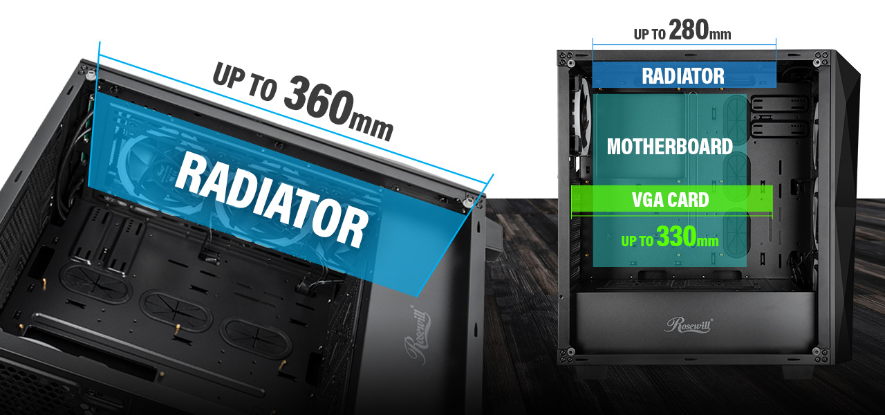 Rosewill ATX Mid Tower Gaming PC Computer Case - Newegg.com