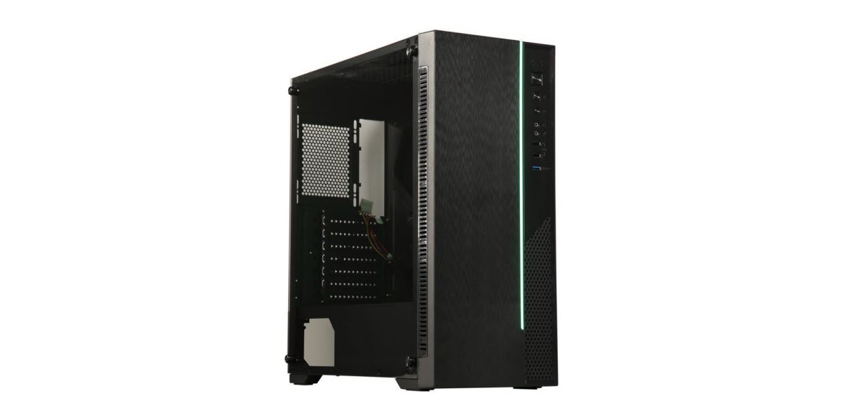 DIYPC DIY-D3-RGB Black USB3.0 Steel/ Tempered Glass ATX Mid Tower ...