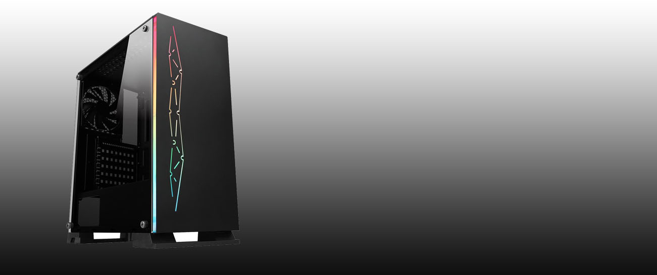 NeweggBusiness - DIYPC Rainbow-Flash-G3 Black USB3.0 Steel/ Tempered ...