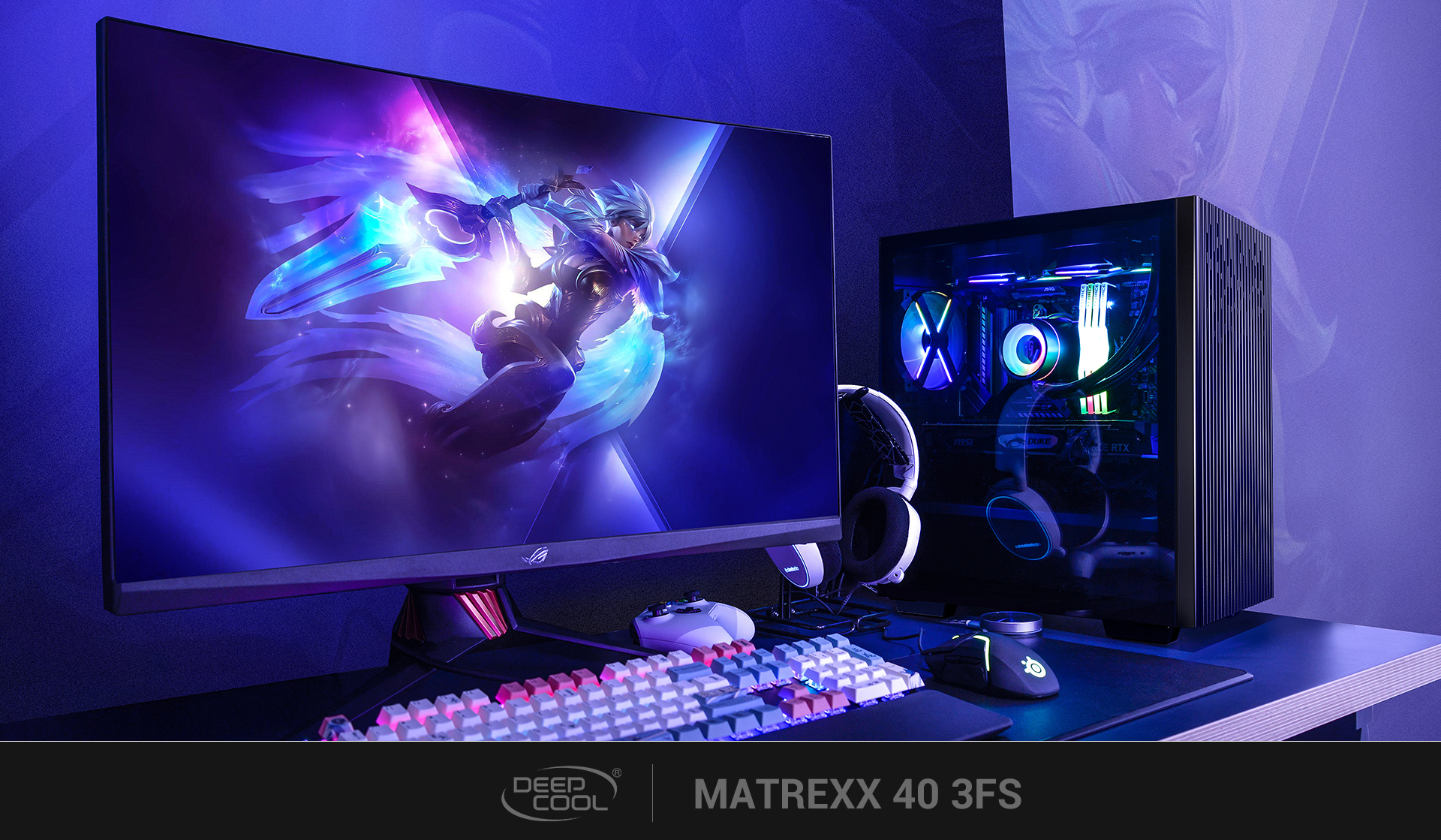 DeepCool MATREXX 40 3FS with Full-size Tempered Glass Side Panel, High ...
