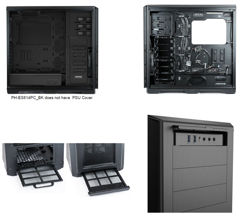 Phanteks Enthoo Pro series PH-ES614PC_BK Black Steel / Plastic ATX Full ...