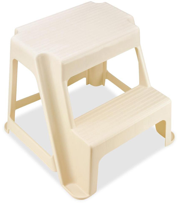 Rubbermaid 42221 Two-Step Stool, 2 Step, Bisque, 300 lb Load Capacity ...