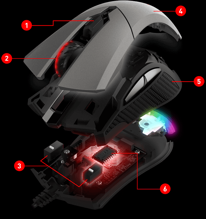 MSI Clutch GM50 Black Wired Optical Gaming Mice - Newegg.com