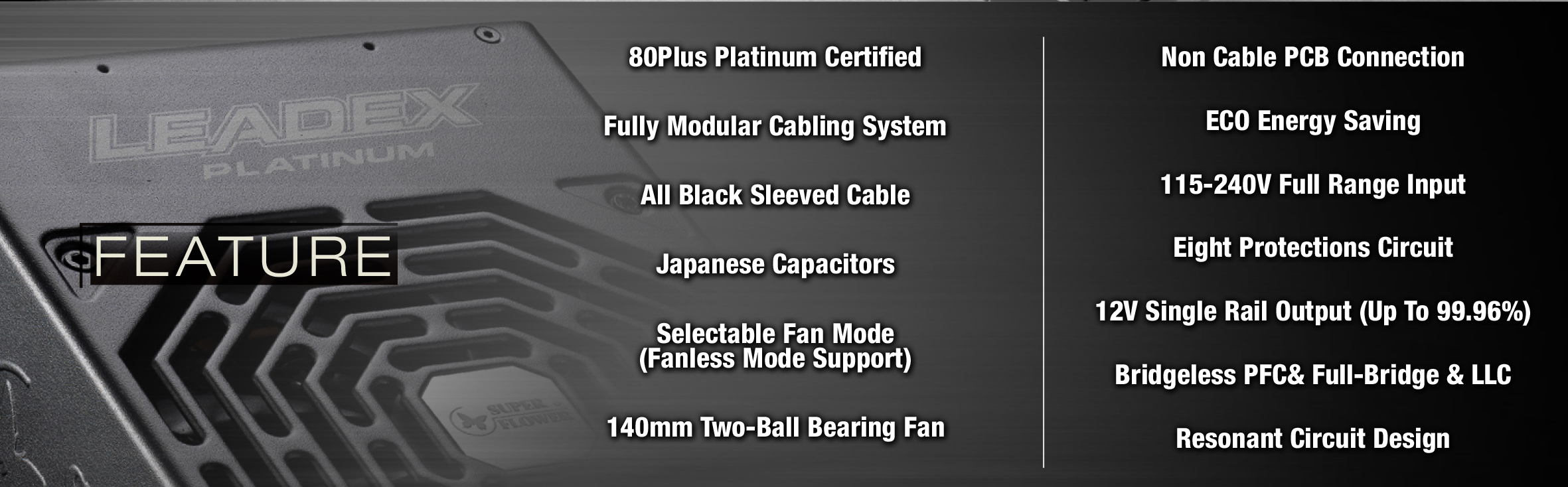 Super Flower Leadex Platinum 1600W 80+ Platinum, 10 Years Warranty, ECO ...