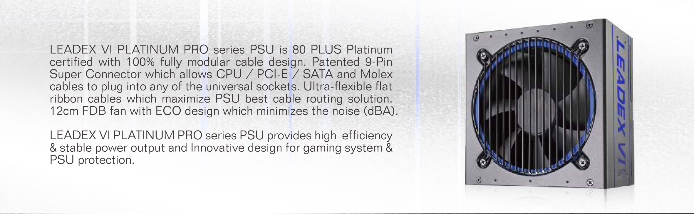 Super Flower Leadex VI Platinum PRO 1000W ATX 80 PLUS PLATINUM ...