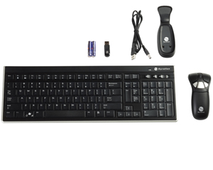 Gyration GYM1100FKNA 2.4GHz RF Air Mouse GO Plus w/ Full Size Keyboard ...
