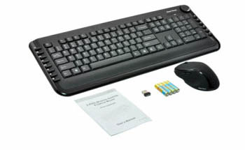 GEAR HEAD KB5850W Black 15 Function Keys USB RF Wireless Standard ...