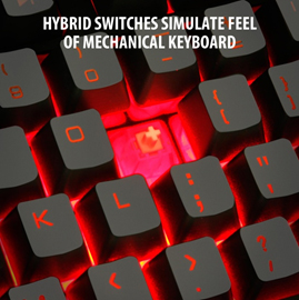 ENHANCE GX-K2 LED Gaming Keyboard with Mechanical Feel Hybrid Switches ...