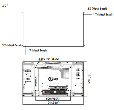 Refurbished: LG 47LV35A-5B.B 47" Class LED-backlit LCD Super-Narrow 3.2mm Bezel Premium Flat ...