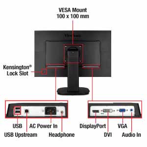 ViewSonic VG2239M-LED Black 22" 5ms Widescreen LED Monitor 250 cd/m2 DC ...