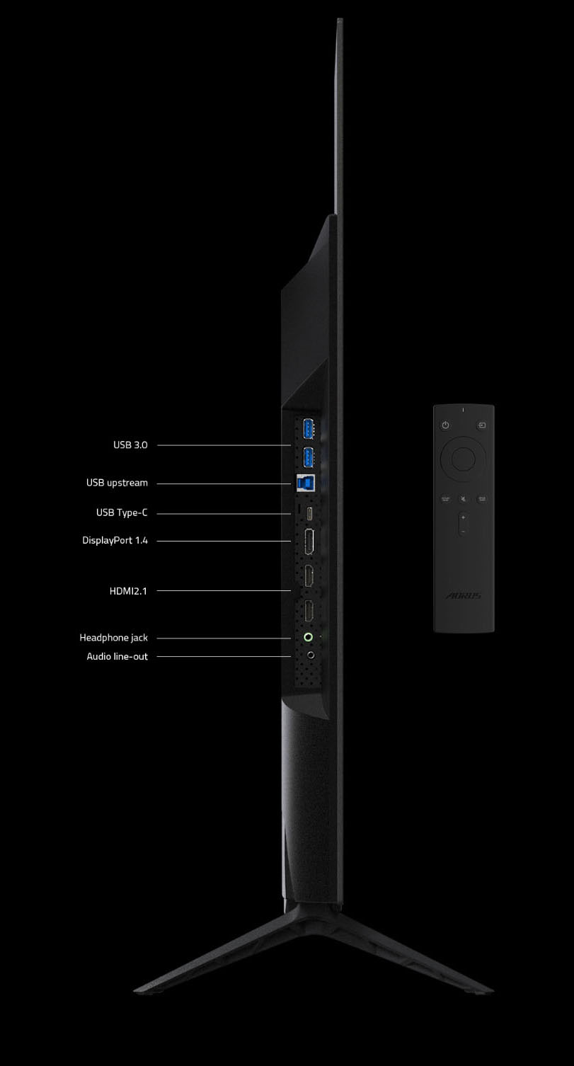 AORUS FO48U 48" 4K OLED 3840x2160 120Hz 1ms GTG, 1x DisplayPort 1.4, 2x ...