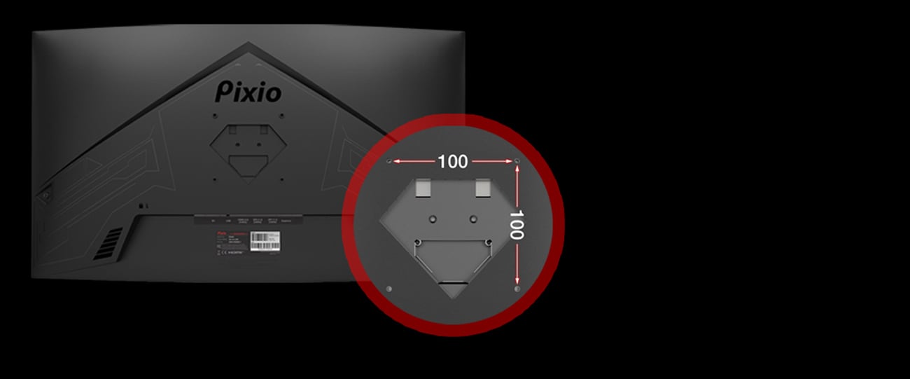 Pixio PXC327 32" 1440p 165Hz 1ms (MPRT) VA WQHD HDR FreeSync Esports ...