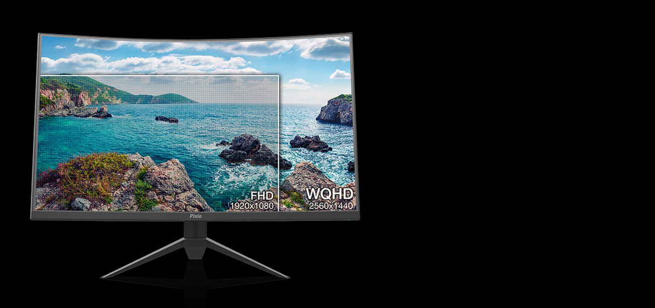 Pixio PXC327 32" 1440p 165Hz 1ms (MPRT) VA WQHD HDR FreeSync Esports ...