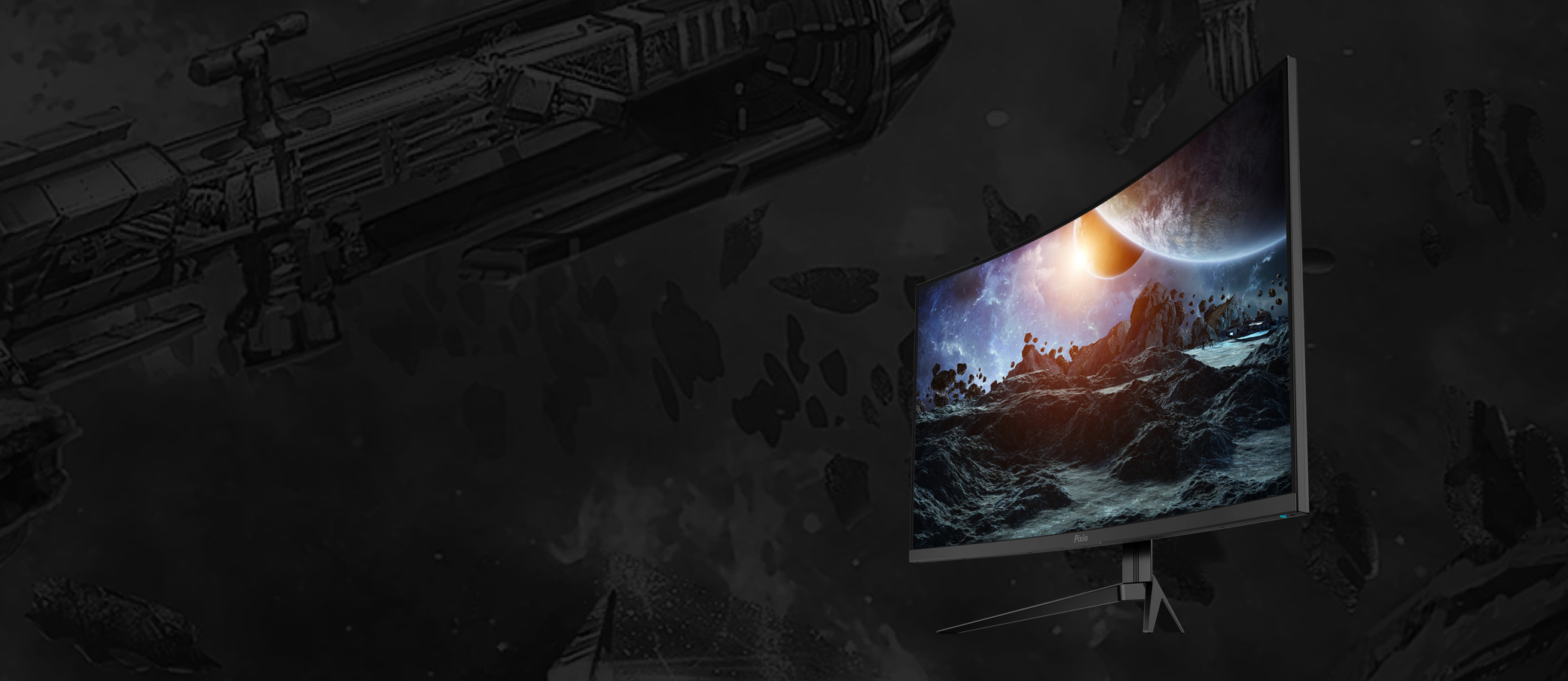 Pixio PXC325 32" (31.5" Viewable) FHD 1920 x 1080 DCI P3 97%, 165Hz 1ms ...