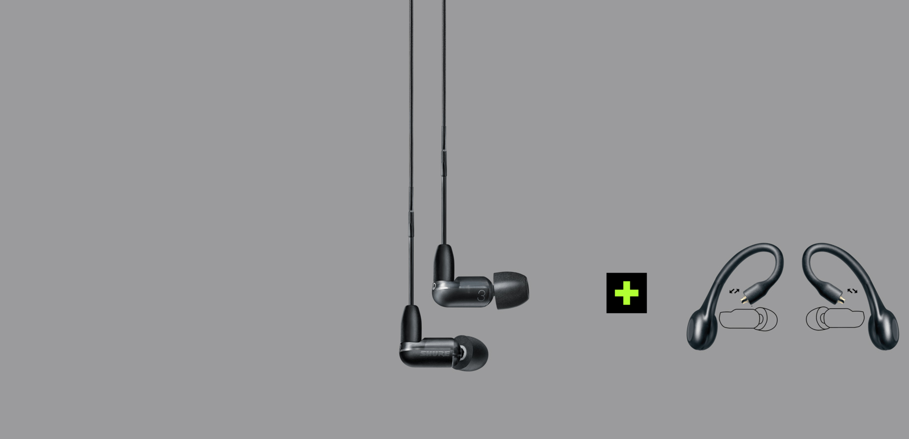 SHURE AONIC 3 Sound Isolating Earphones with UNI Communication Cable ...