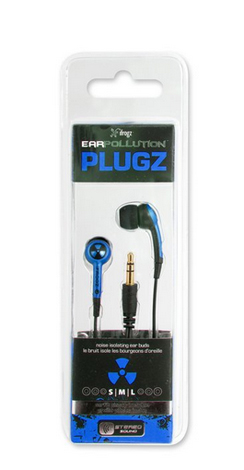 Ifrogz Earpollution D33 EPD33-BLUEBLACK Canal Headphone (Blue / Black ...