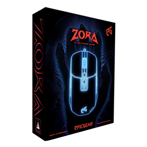 EpicGear ZORA EGMZO1-OBOW-AMSG Black Wired IR LED optical sensor Gaming ...