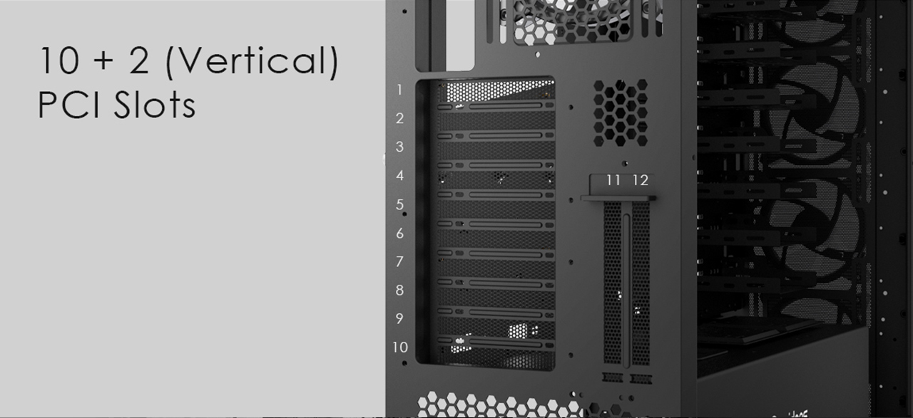 anidees AI Crystal XL AR V2 Tempered Glass Full Tower ATX Case with 5 ...