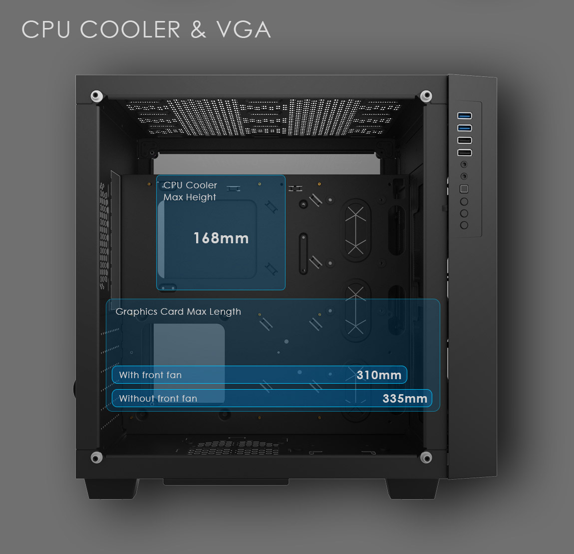 anidees AI Crystal Cube Dual Chamber Tempered Glass EATX /ATX PC Gaming ...