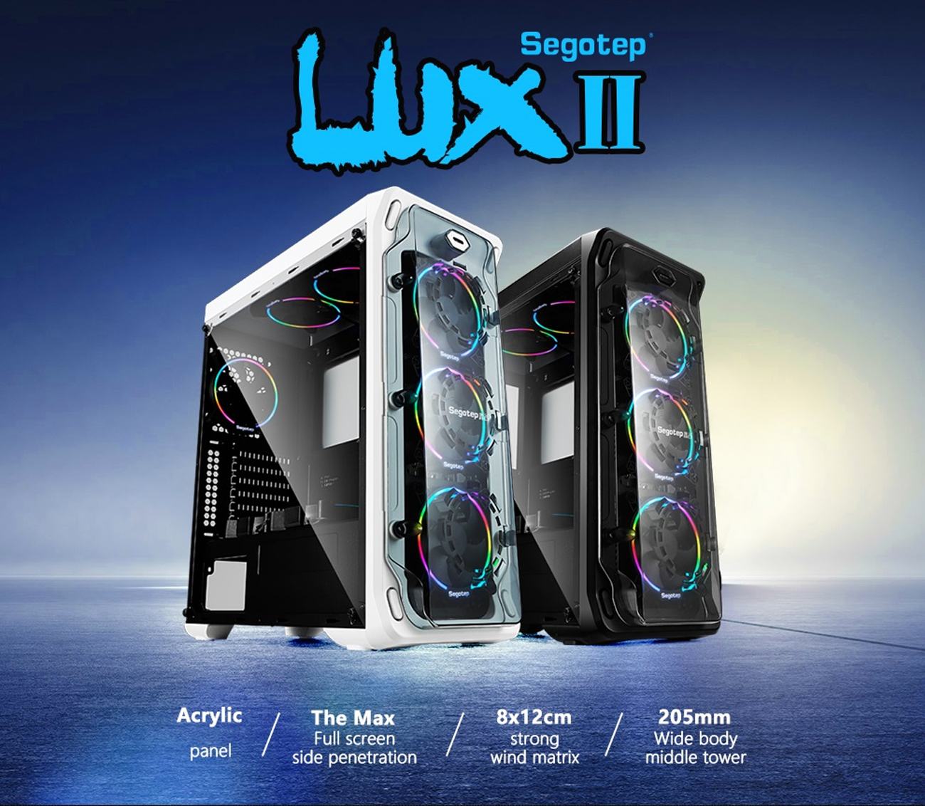 Segotep LUX Gaming Computer Case PC White - USB 3.0 Support ATX / Micro ...