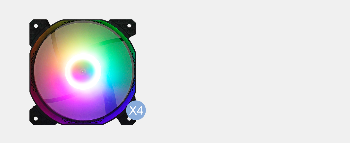 Montech AIR 100 ARGB MICRO-ATX Tower with Four ARGB Fans Pre Installed ...