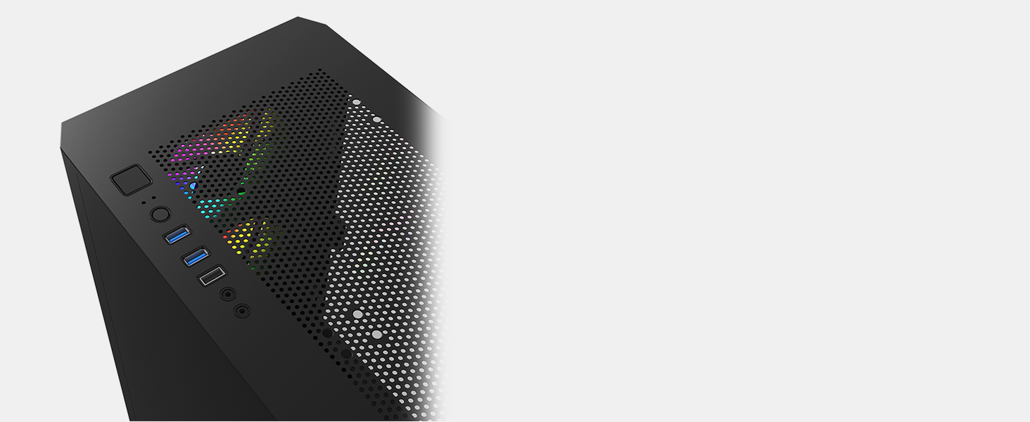 Montech AIR 100 ARGB MICRO-ATX Tower with Four ARGB Fans Pre Installed ...