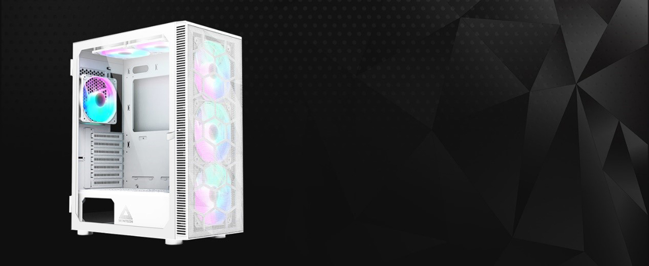 Montech X3 Mesh 6pcs, 3 x 140mm& 3 x 120mm Fixed RGB Lighting Fans (Pre ...