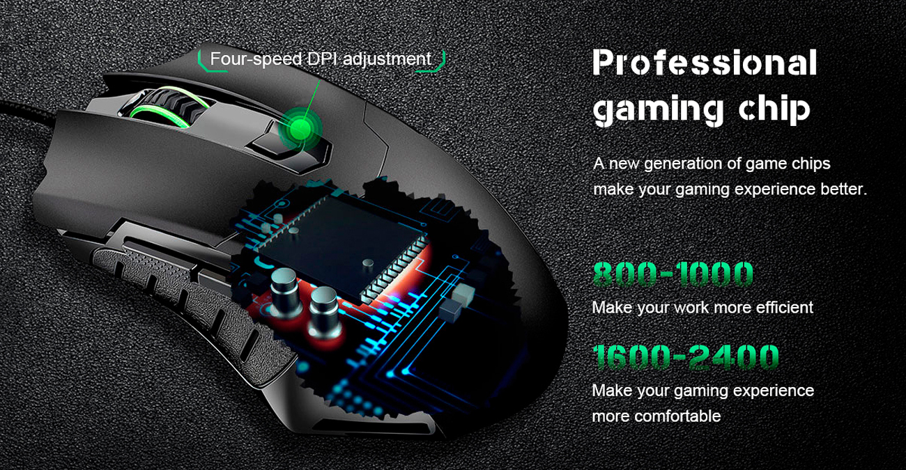 TROPRO Gaming Mouse Wired Breathing Light Ergonomic Game USB Computer ...