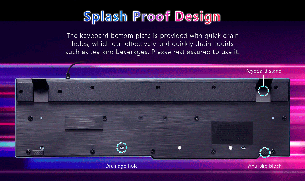 TROPRO GTX300 RGB Gaming Keyboard and Mouse Combo - Newegg.com