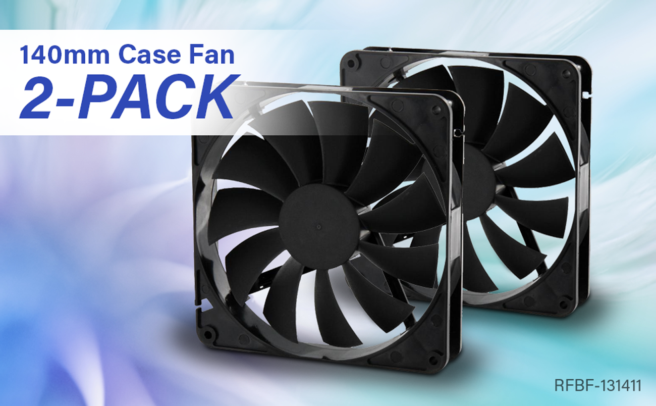 Rosewill RFBF-131411 - 140mm Computer Case Cooling Fan with LP4 Adapter ...