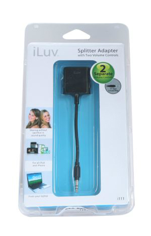 iLuv Splitter Adapter with Dual Volume Control for iPod / iPhone i111 ...