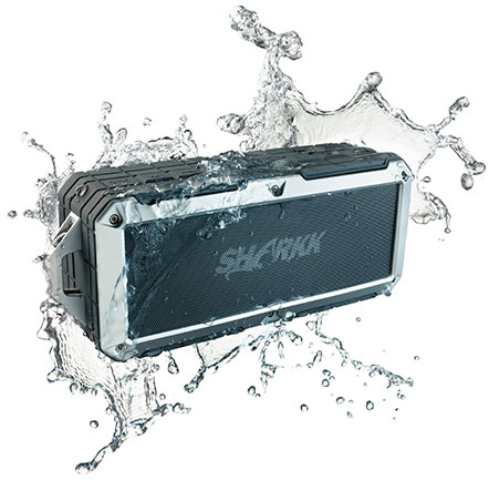 SHARKK SP-SK896WTR-GRY Gray 8W IP67-Certified WaterProof Portable ...