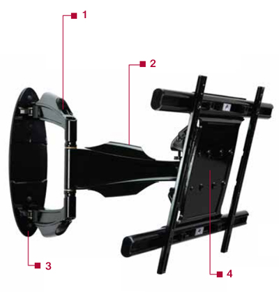 Peerless SA752PU 37"-55" Articulating TV Wall Mount LED & LCD HDTV up ...