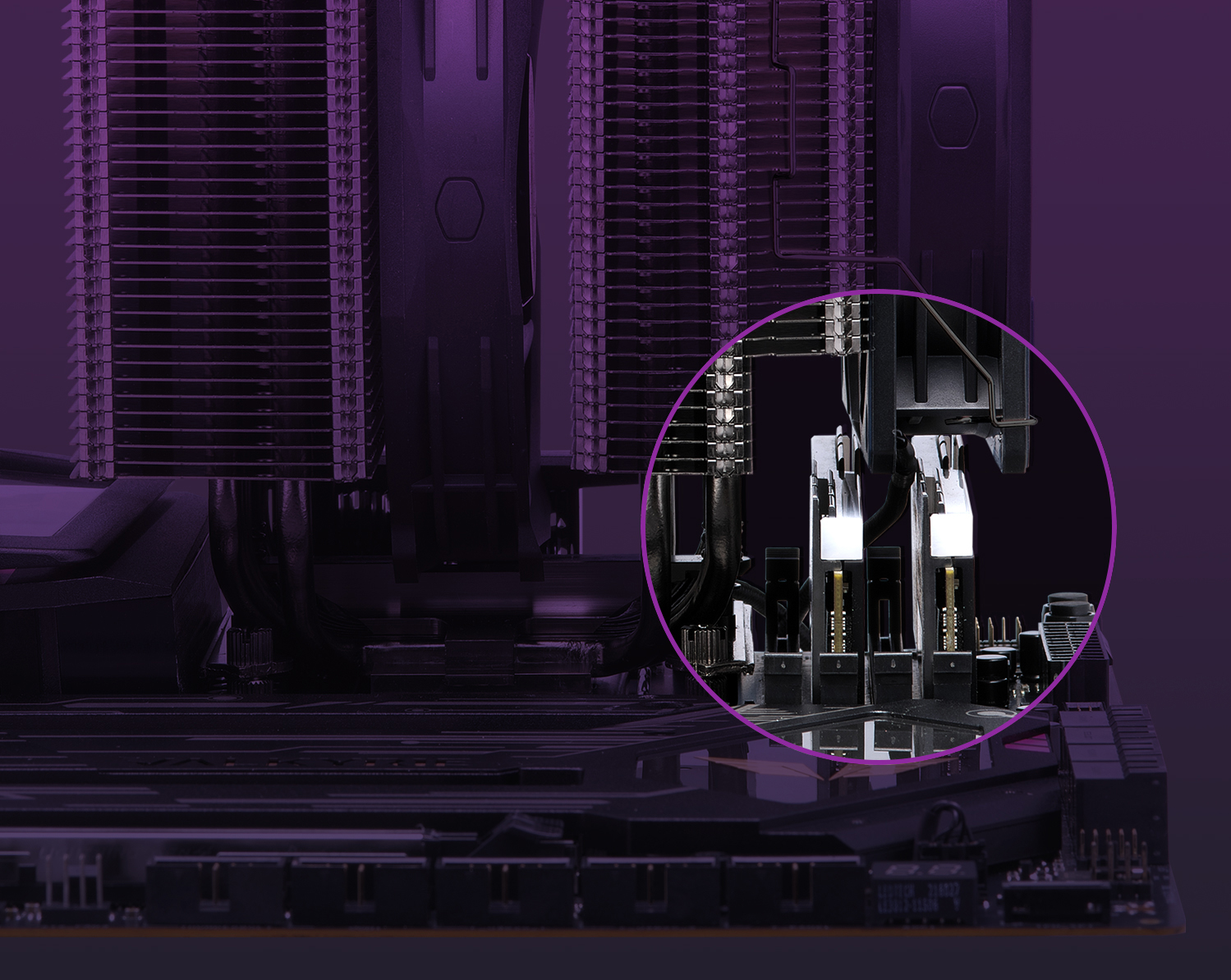 Cooler Master MasterAir MA824 Stealth Dual Tower CPU Air Cooler, 8 Heat ...