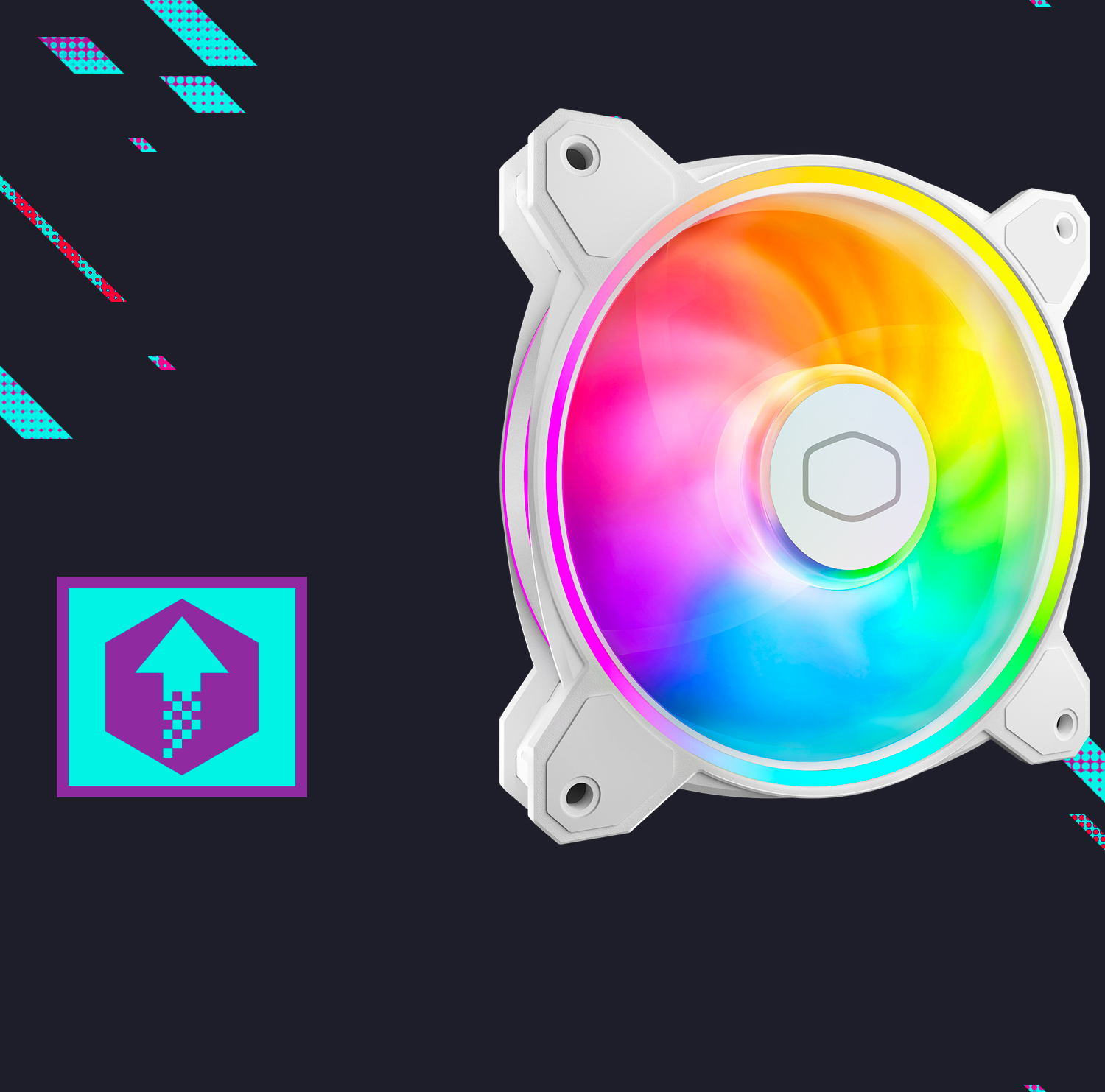 Cooler Master Hyper 212 Halo White CPU Air Cooler, MF120 Halo² Fan ...