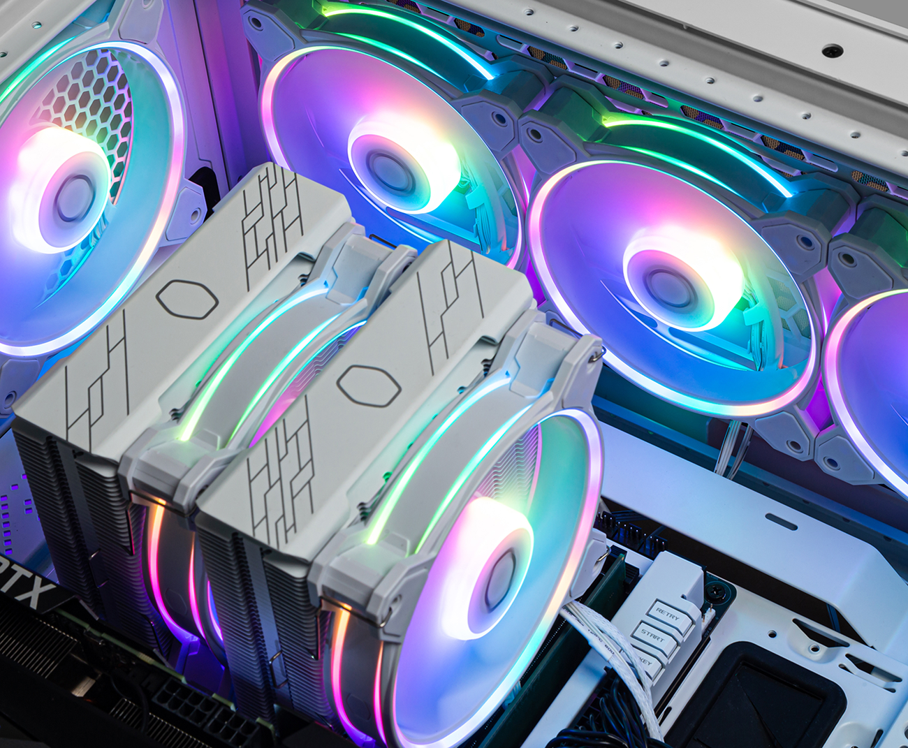 Cooler Master MasterFan MF140 Halo² White PC Case|Liquid Cooler|Air ...