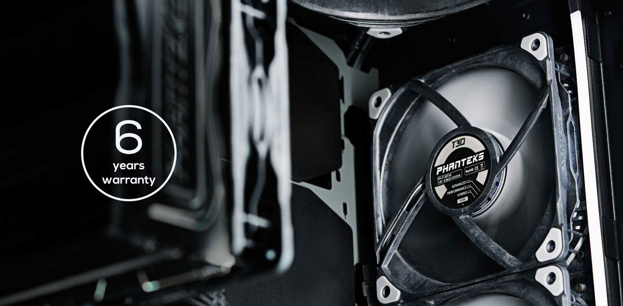 Phanteks T30-120 fan, premium high-performance fan, PWM, Black/Grey ...