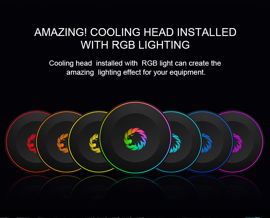 Gamemax Iceberg-120-Rainbow all-in-one Liquid Cooler Rainbow ARGB ...