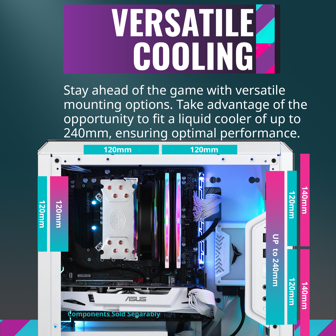 Cooler Master MasterBox Q300L White Micro-ATX Tower, Magnetic Design ...