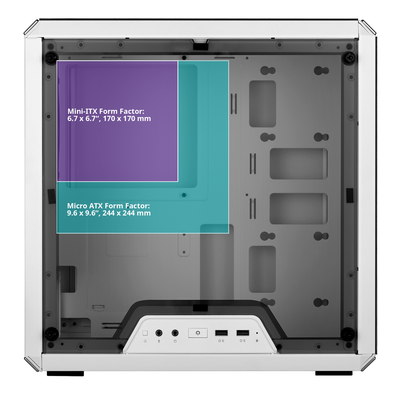 Cooler Master MasterBox Q300L White Micro-ATX Tower, Magnetic Design ...