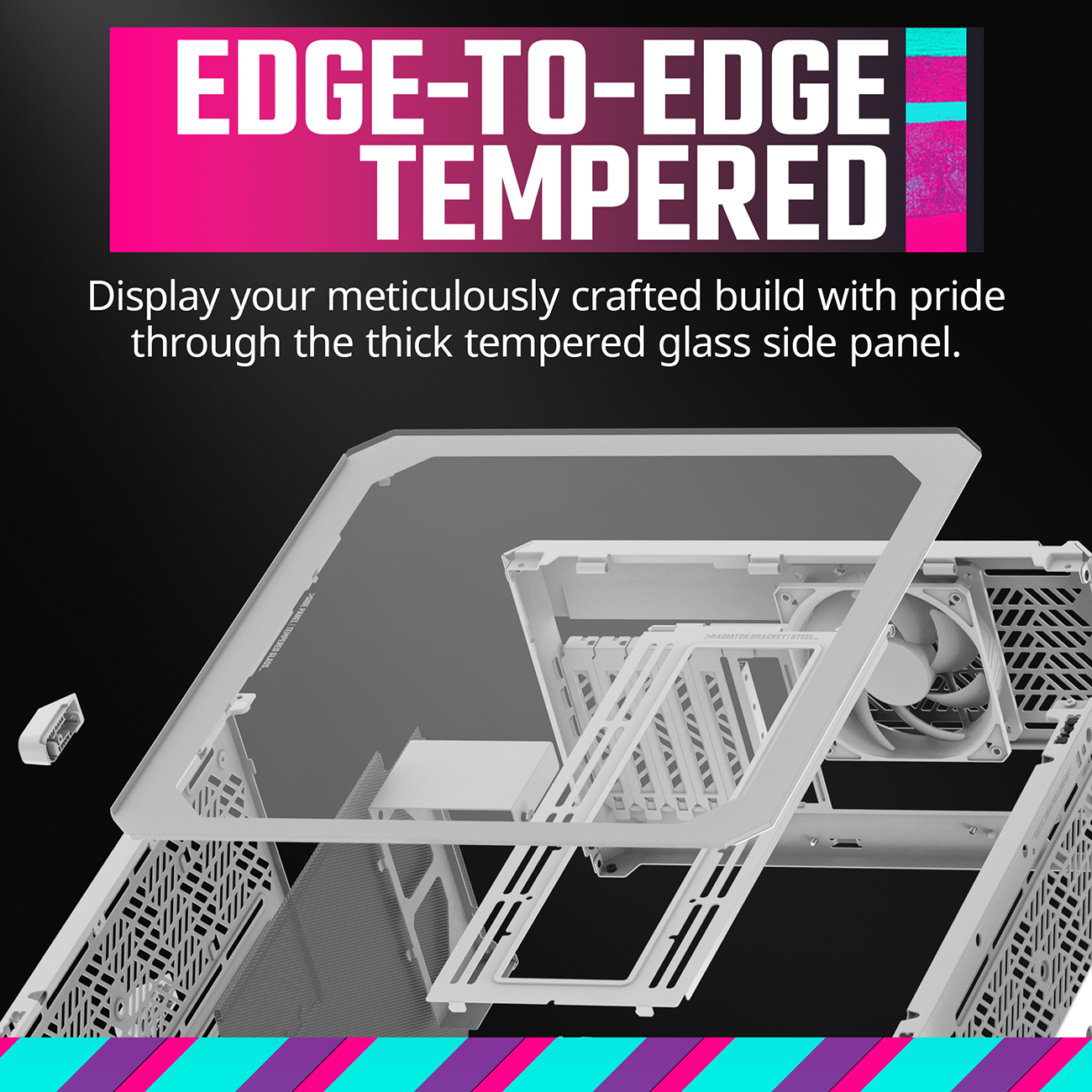 Cooler Master QUBE 500 Flatpack White High Airflow Gaming ATX PC Mid ...