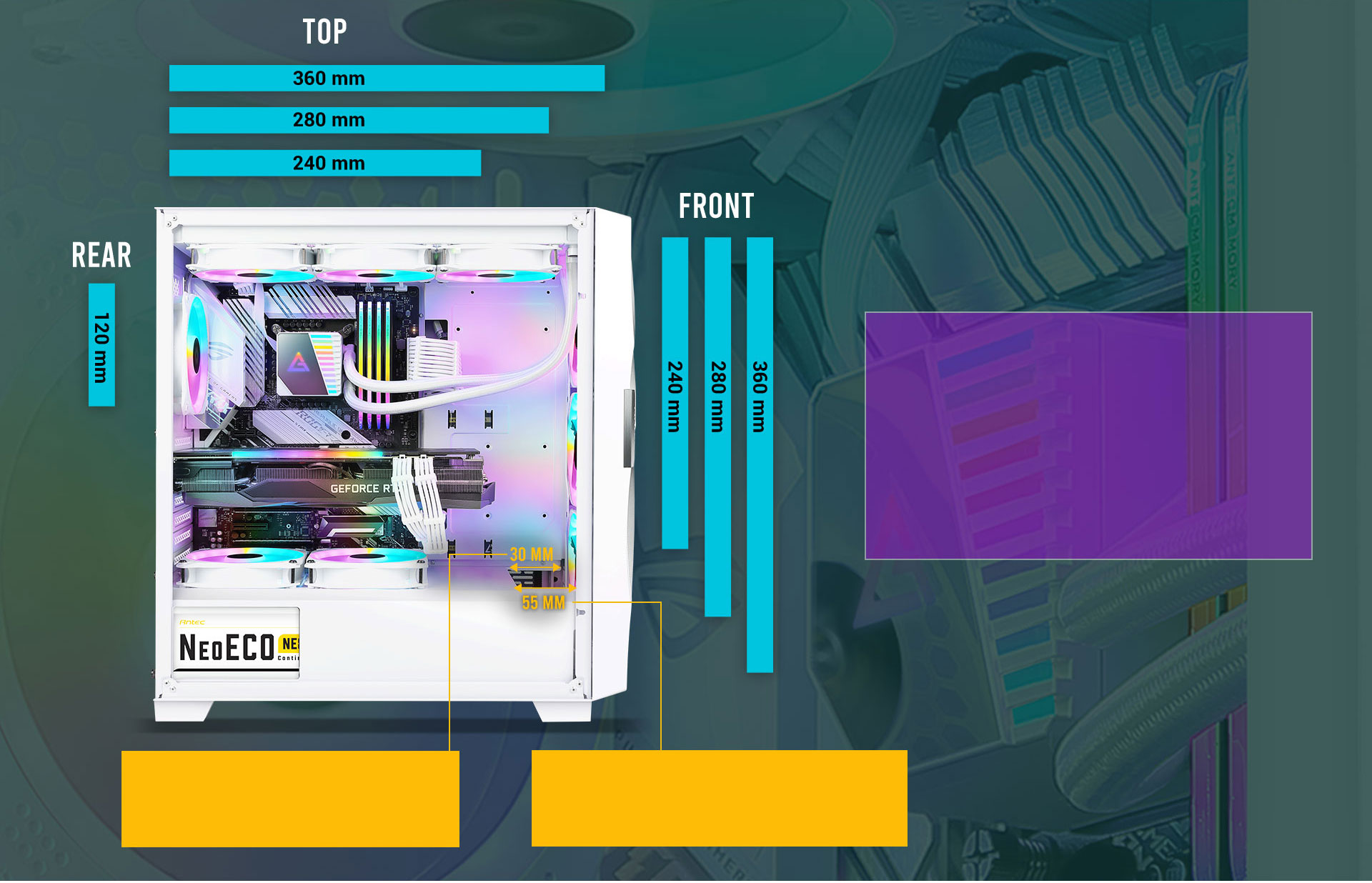 Antec Dark League DF700 FLUX, Mid Tower ATX Gaming Case, FLUX Platform ...