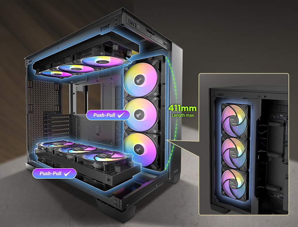 Antec C8, Fans not Included, RTX 40 Compatible, Dual-Chamber, tooless ...